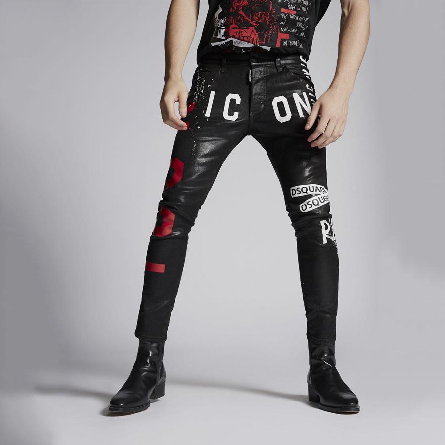 Mua Quần Bò Dsquared2 Icon Leatherett Skater Jeans, Giá Tốt Nhất