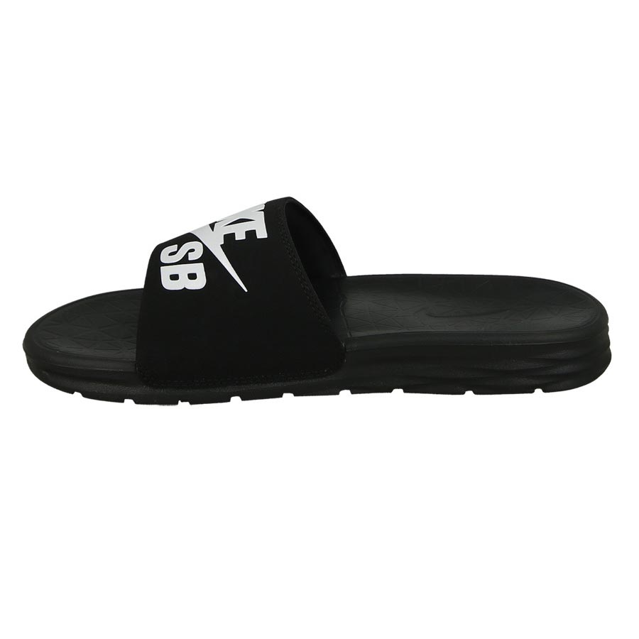 Mua Dép Nike Scarpe Benassi Solarsoft SB Sandals Black White Màu Đen ...