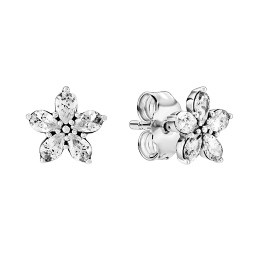 Mua Khuyên Tai Pandora Sparkling Flower Stud Earrings 299239C01 Màu Bạc ...