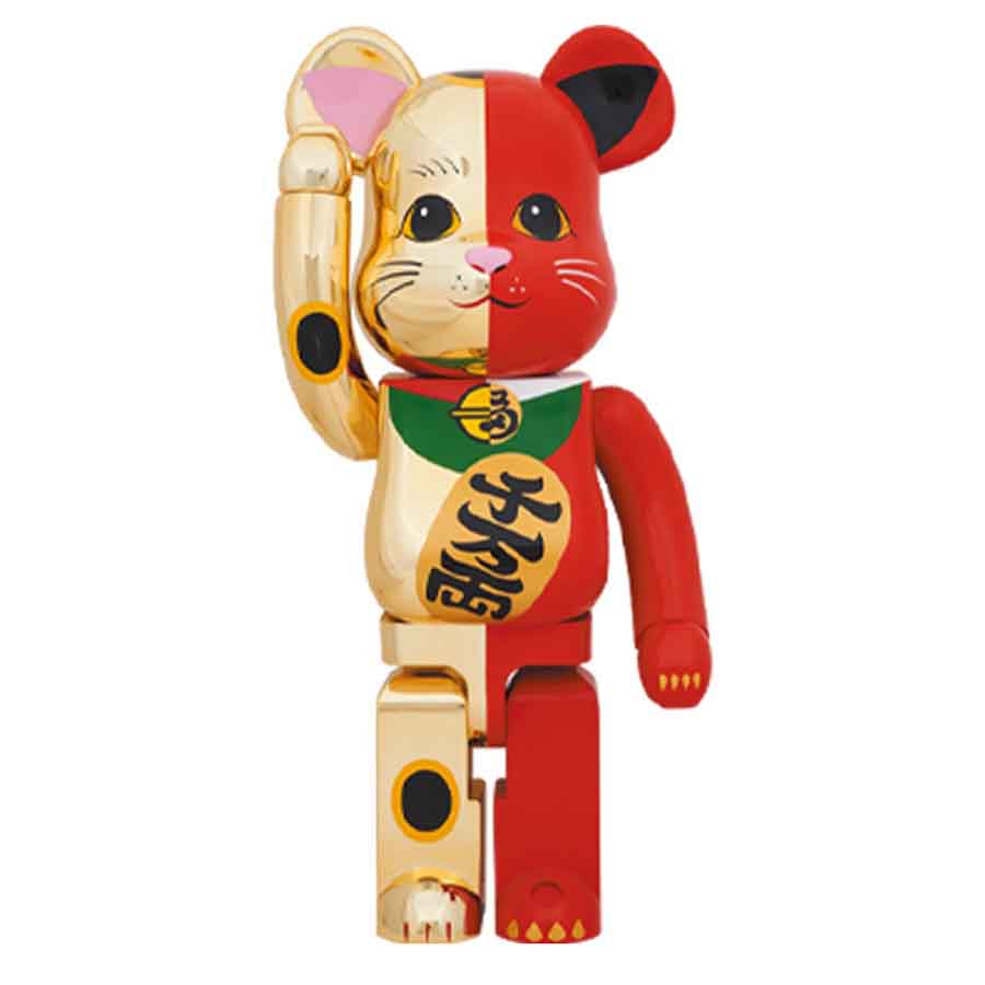 Mua Đồ Chơi Mô Hình Bearbrick Maneki Neko Gold Red Màu Vàng Đỏ Size ...