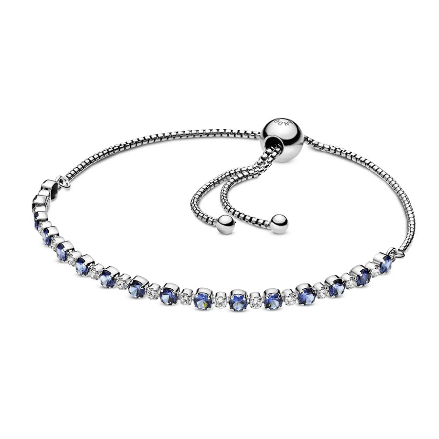 Mua Vòng Đeo Tay Pandora Blue And Clear Sparkle Slider Bracelet ...