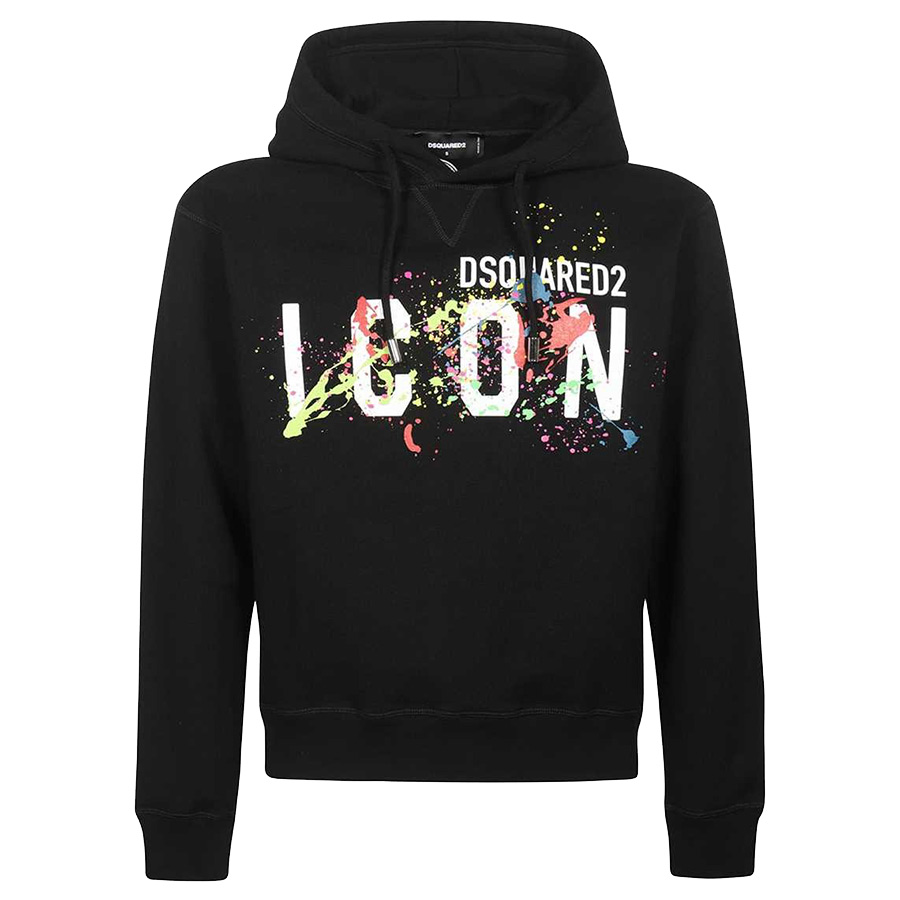 Mua Áo Hoodie Dsquared2 Icon Splatter S79GU0072 S25516 900 Màu Đen ...
