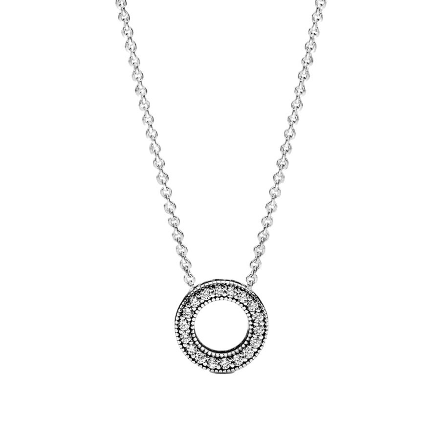 Mua Dây Chuyền Pandora Logo Pave Circle Collier Necklace 397436CZ Màu ...
