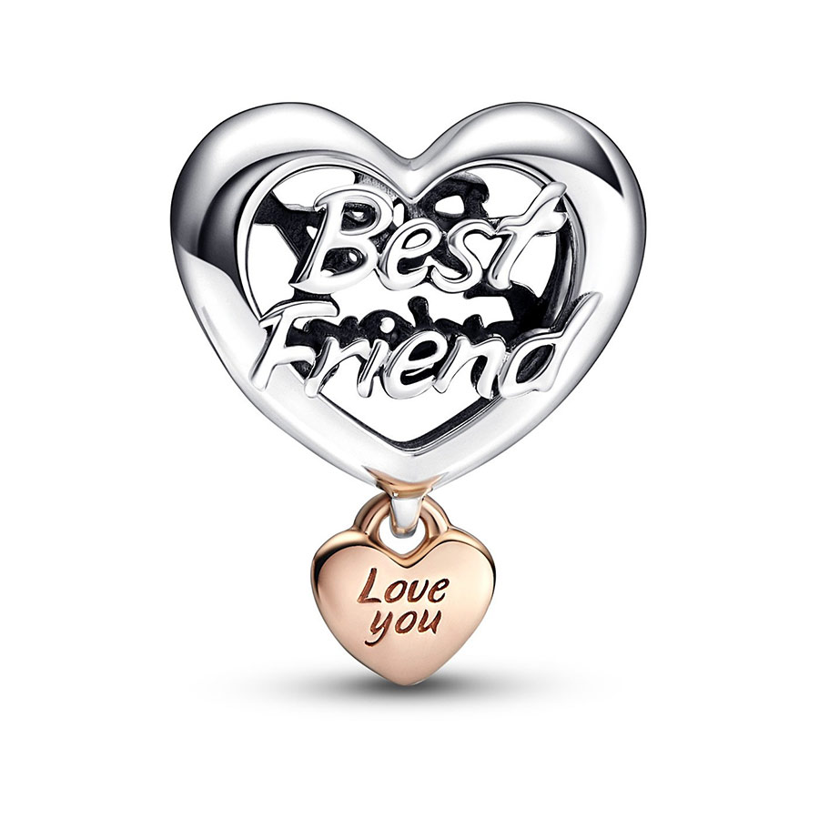 Mua Hạt Vòng Charm Pandora Love You Best Friend Heart 782243C00 Màu Bạc ...