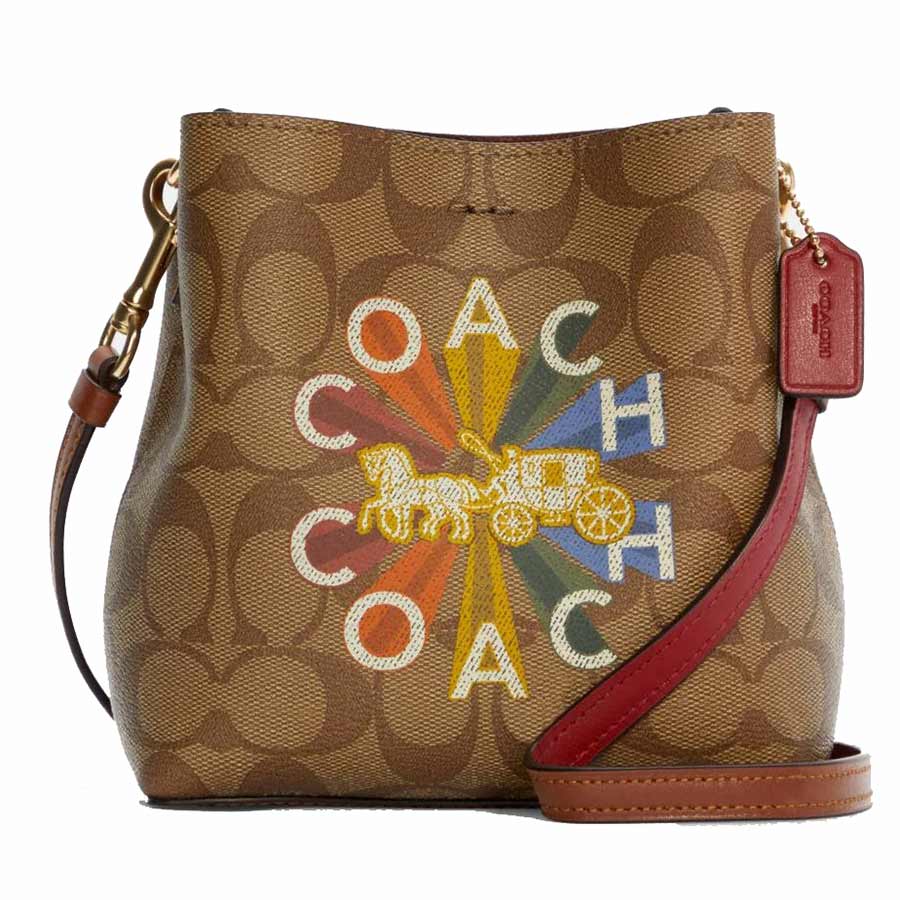 Mua Túi Đeo Chéo Coach Mini Town Bucket Bag In Signature Canvas With ...