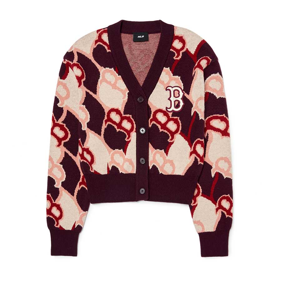 Mua Áo Cardigan MLB Argyle Monogram Crop Cardigan Boston Red Sox ...