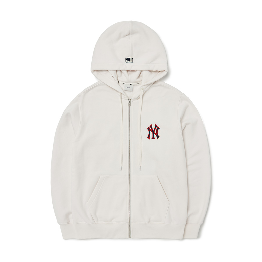 Order Áo Hoodie MLB Logo Zip Up New York Yankees 3ATRB0426-50IVS Màu ...