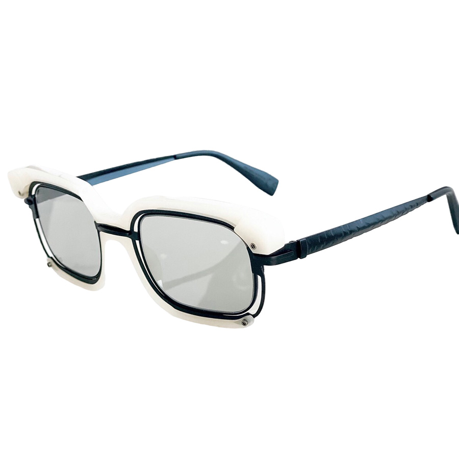 Mua Kính Mát Kuboraum H91 Ivory Matte Black/Light Grey Màu Xanh Trắng ...