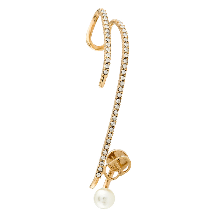 Mua Khuyên Tai Dior Faux Pearl & Crystal Ear Cuff Màu Vàng Gold - Dior ...