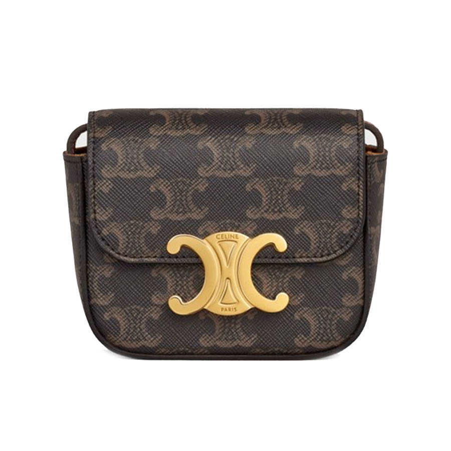 Mua Túi Đeo Chéo Celine Mini Triomphe In Triomphe Canvas And ...