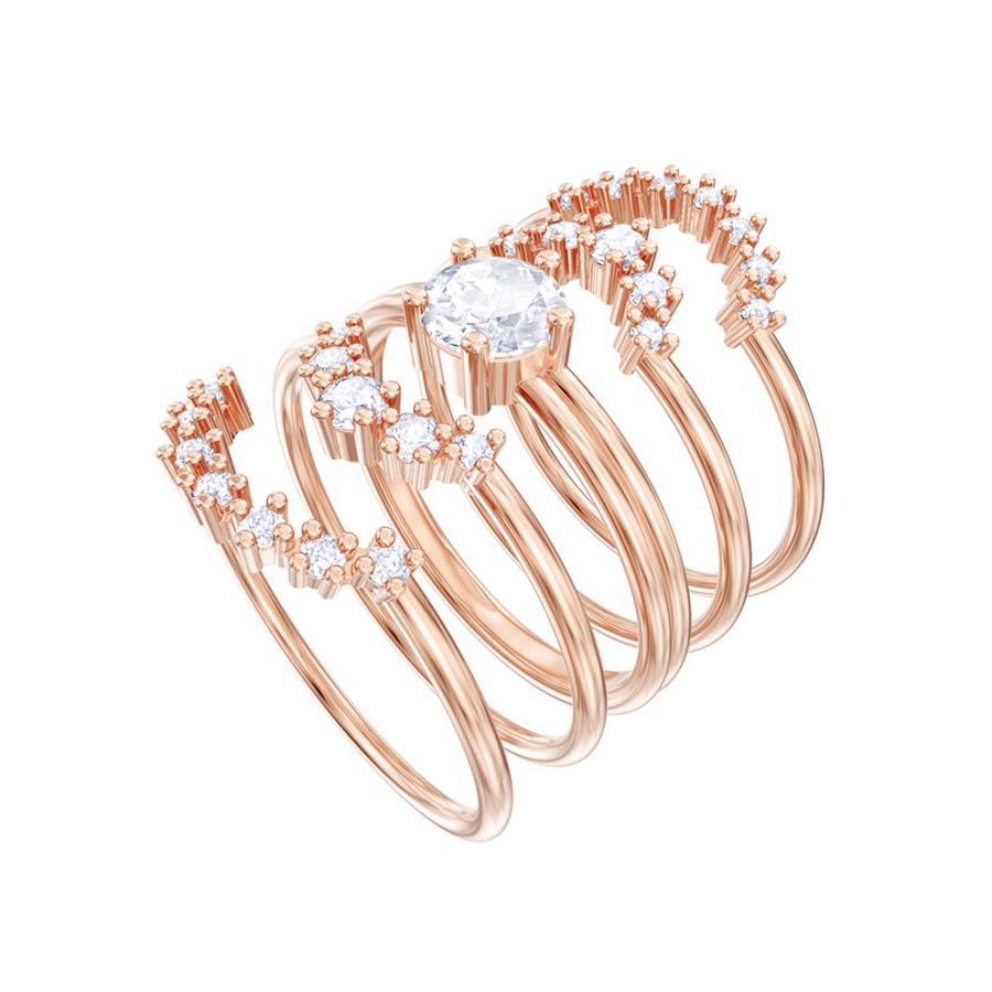 Mua Set Nhẫn Swarovski Penélope Cruz Moonsun Stacking Ring White, Rose ...