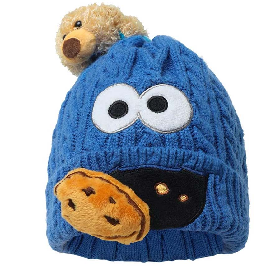 Mua Mũ Len 13 De Marzo x Sesame Street Cookie Monster Bear Knitted Hat ...
