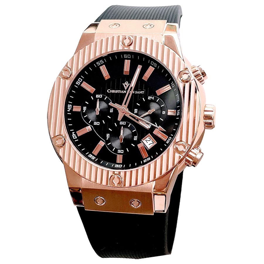 Mua Đồng Hồ Nam Christian Van Sant Monarchy Black Dial CV8124 Màu Đen ...