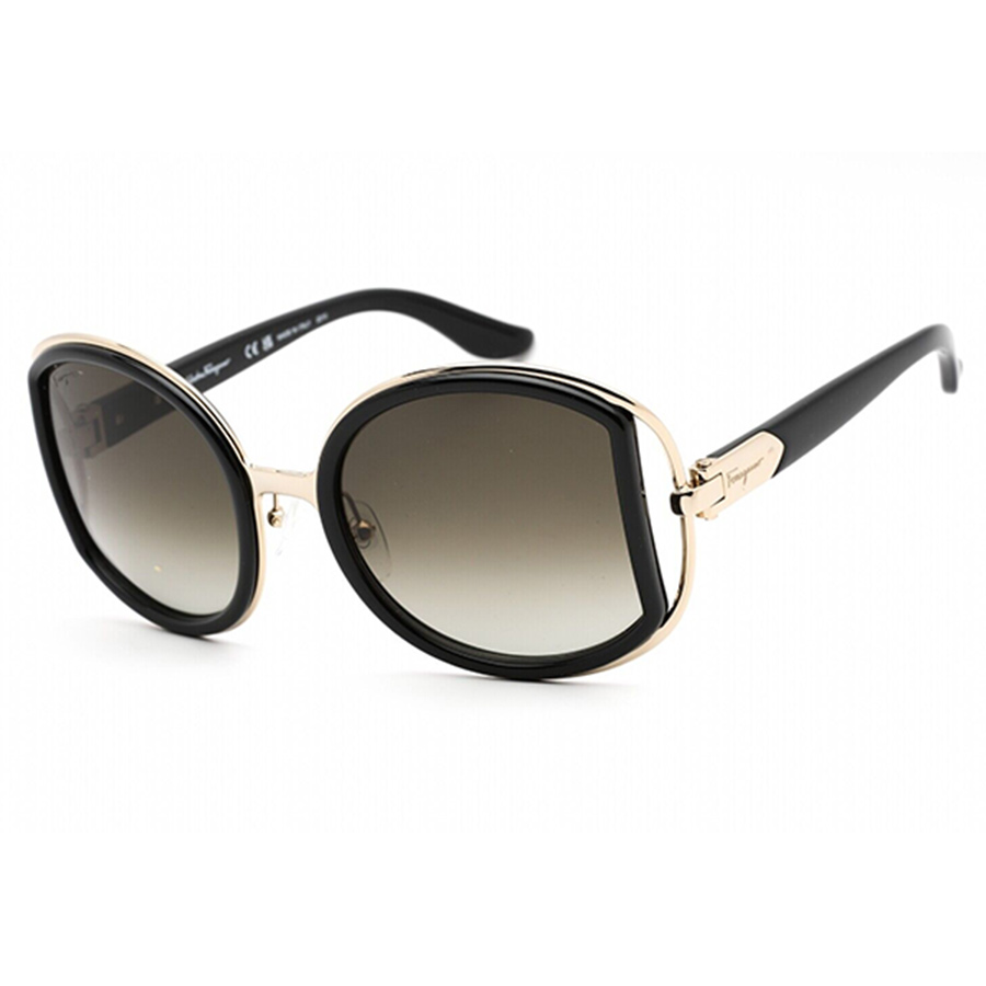 Order Kính Mát Salvatore Ferragamo Grey Gradient Round Sunglasses ...