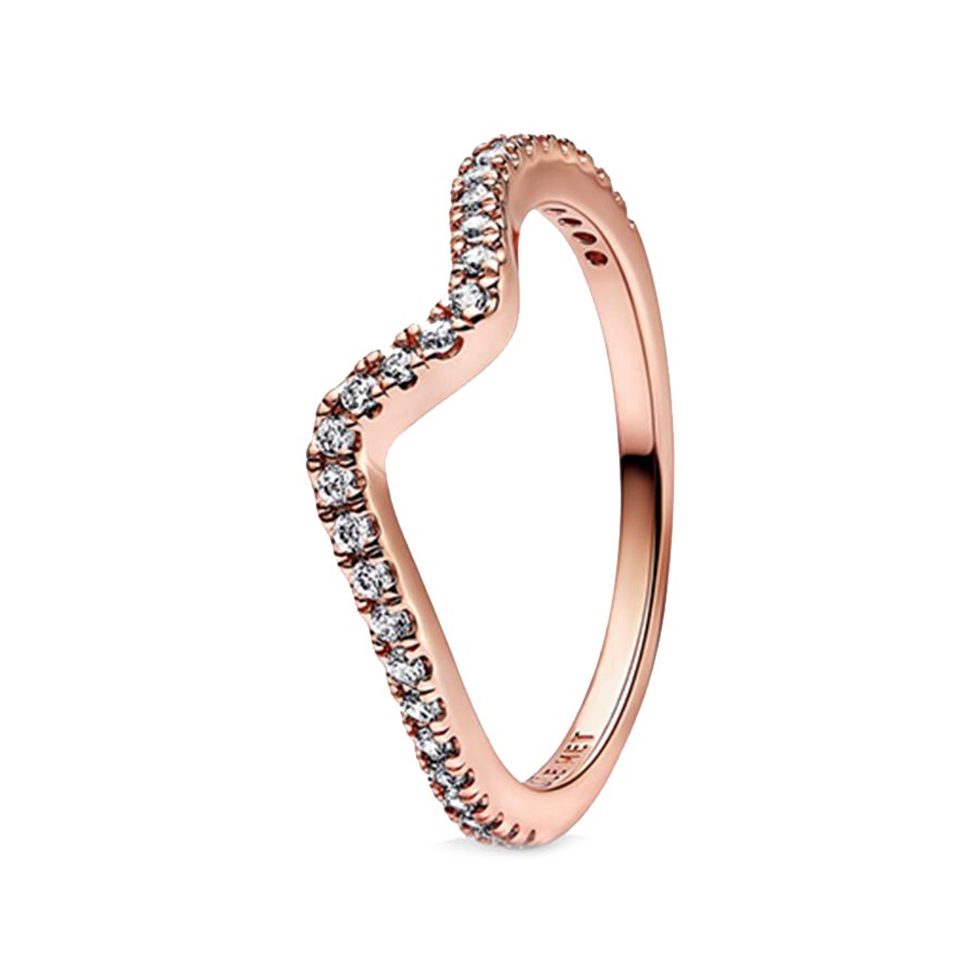 Mua Nhẫn Pandora Sparkling Wave Ring 182539C01 Màu Vàng Hồng Size 52 ...