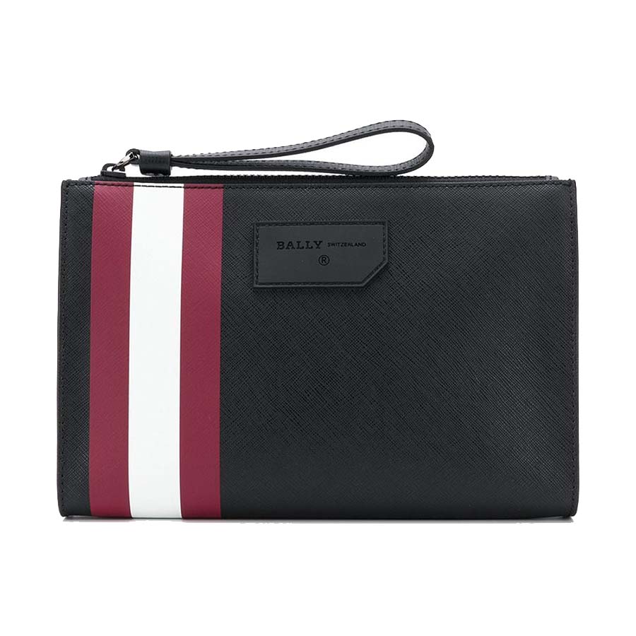 Mua Túi Cầm Tay Bally Skid Black Red Stripe Men's Clutch Màu Đen ...