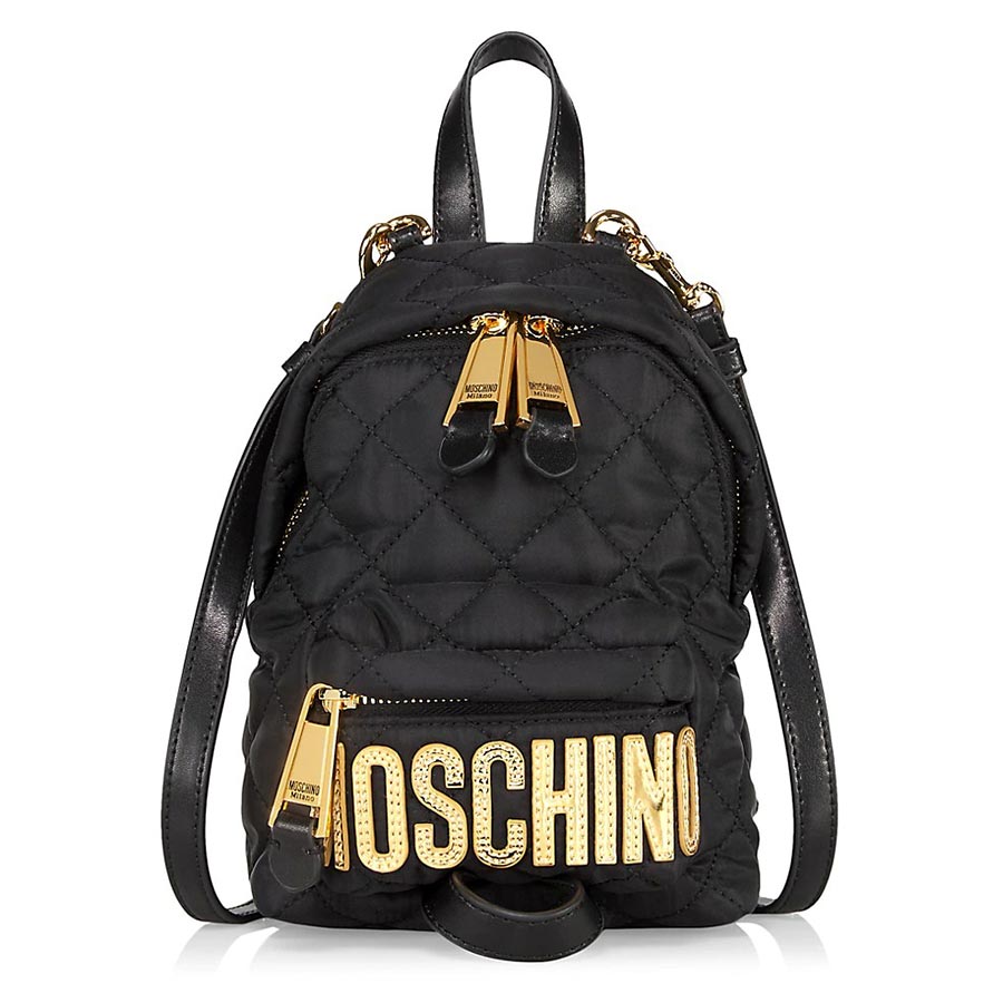 Mua Balo Moschino Logo Quilted Nylon Backpack Màu Đen - Moschino - Mua ...