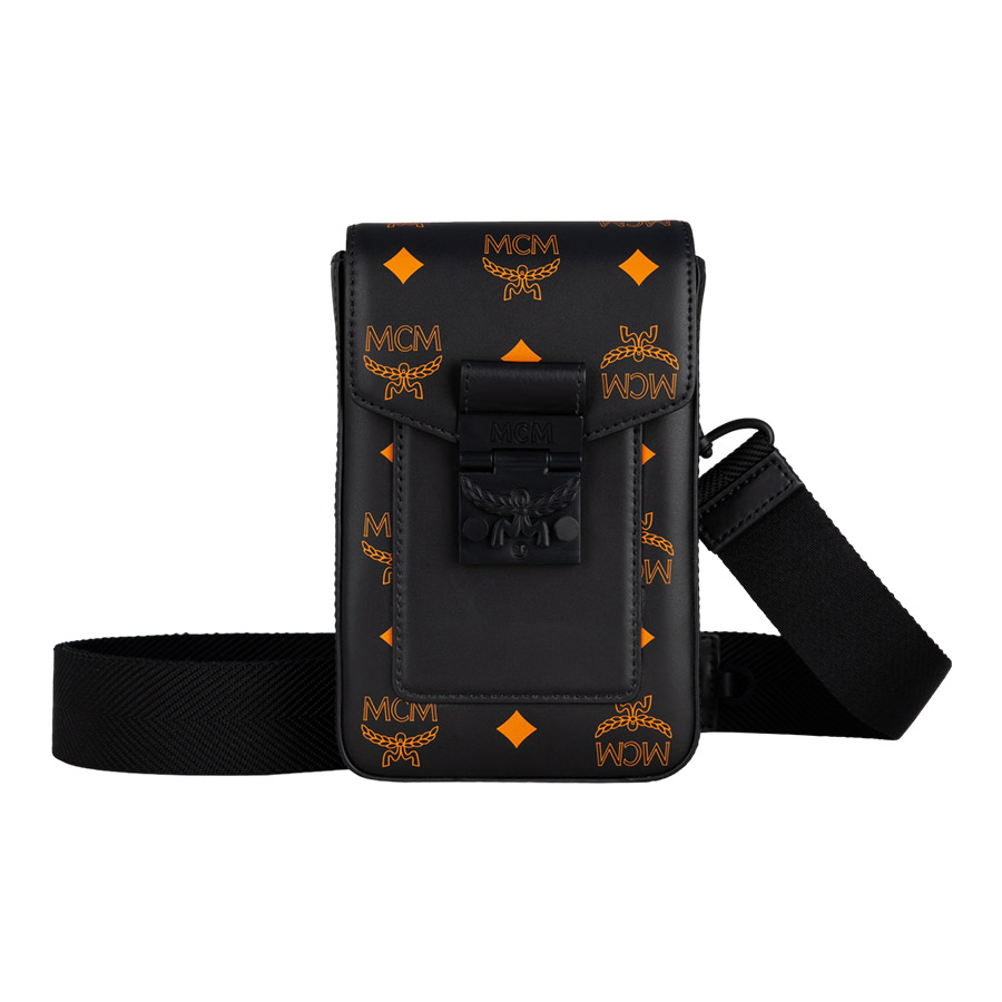 Mua Túi Đeo Chéo MCM Vallarta Orange Color Splash Logo MMRBASX04O9001 ...