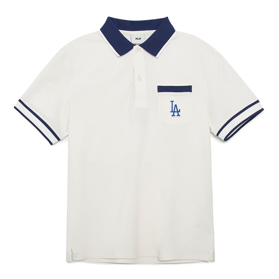 Mua Áo Polo MLB LA Dodgers 3LPQM0333-07CRS (Form Lớn) Màu Trắng Kem ...