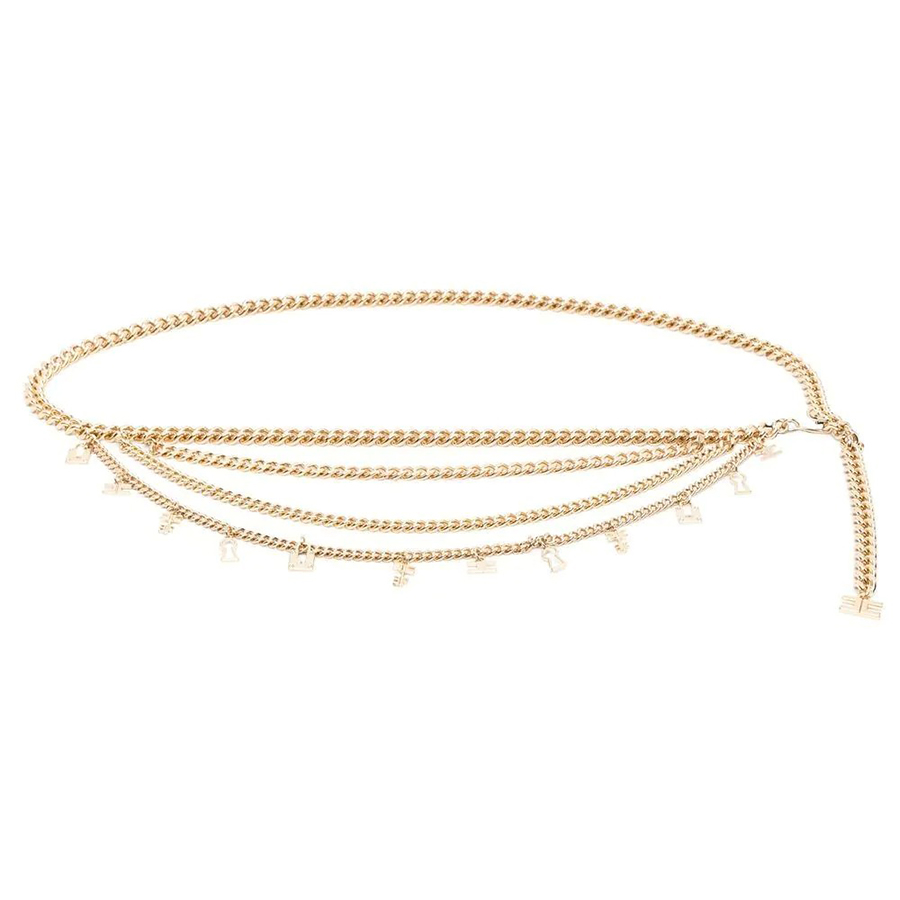 Mua Dây Đeo Thắt Lưng Nữ Elisabetta Franchi Charm Chain Belt Màu Vàng ...