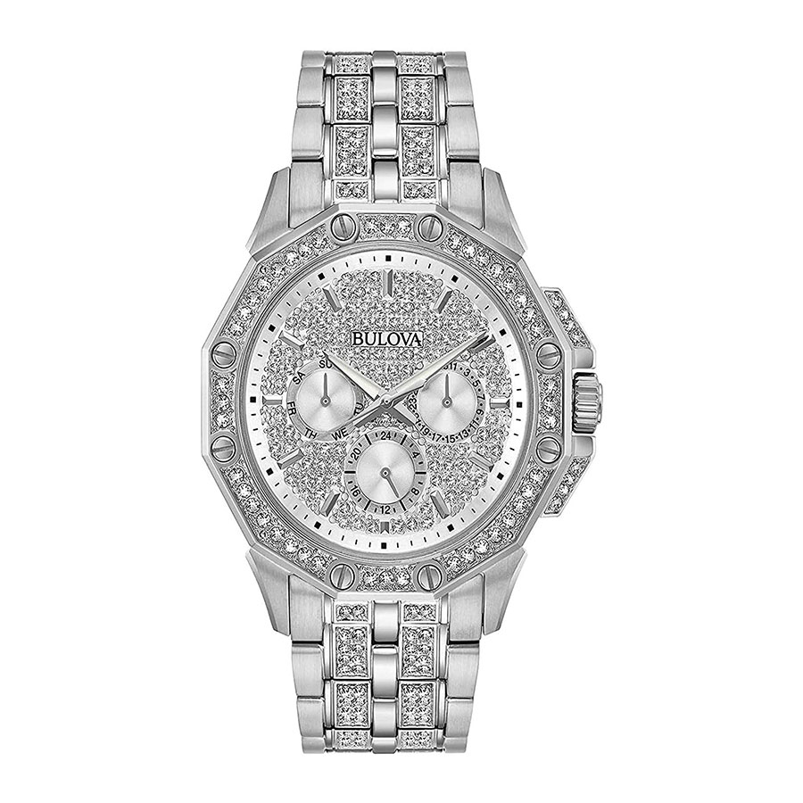 Mua Đồng Hồ Nam Bulova Crystal Octava Chronograph 96C134 Màu Bạc ...