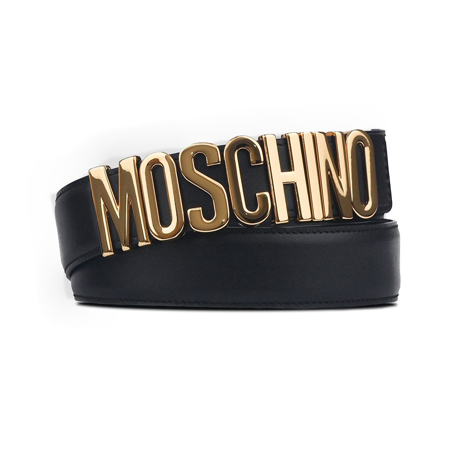 Mua Thắt Lưng Nữ Moschino Black Leather - 8007 8001 A0555 Màu Đen Vàng ...