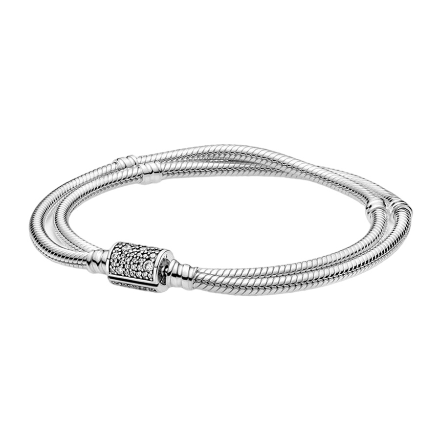 Mua Vòng Đeo Tay Pandora Moments Chuỗi Rắn 2 Vòng Với Khóa Hình Trụ ...